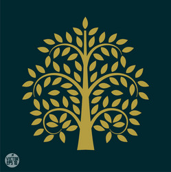 Tree symbol asia style Royalty Free Vector Image
