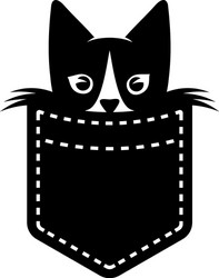 Cartoon Cat Cute Kitten Pocket Vector Images (over 210)