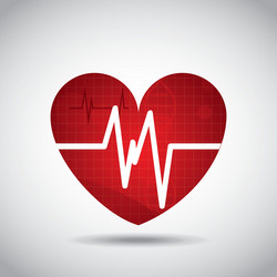 Heartbeat icon design template isolated Royalty Free Vector