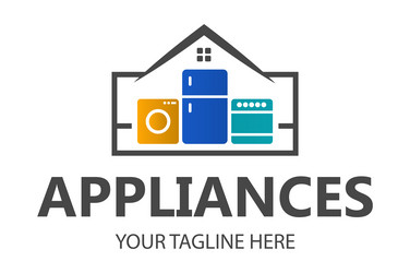 Modern minimalist home appliance store logo Vector Image