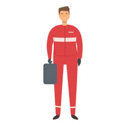 Racing team man icon cartoon sport race Royalty Free Vector