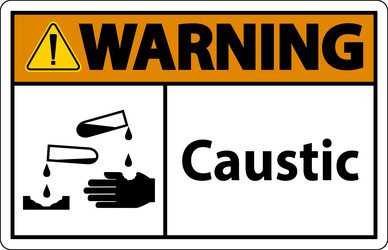Caution caustic symbol sign on white background Vector Image