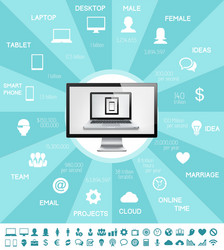 It industry infographic elements Royalty Free Vector Image