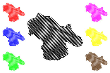 Kohgiluyeh and boyer-ahmad province map Royalty Free Vector