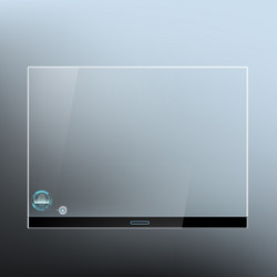 Glassmorphism frames transparent glass plates Vector Image