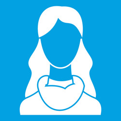Woman icon white Royalty Free Vector Image - VectorStock