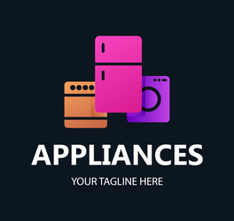 Modern minimalist home appliance store logo Vector Image