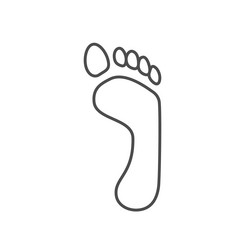 Normal footprint line outline icon Royalty Free Vector Image