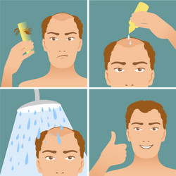 Beautiful girl with hair fall eps10 Royalty Free Vector