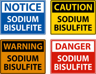 Chemical danger sign sodium bisulfite label Vector Image