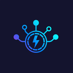 Tech network logo design Royalty Free Vector Image