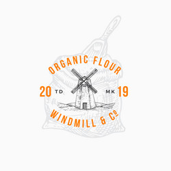 Flour company abstract sign symbol or logo Vector Image