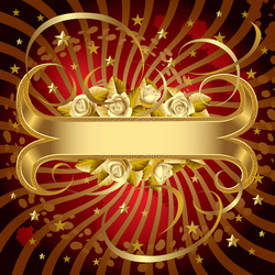 Gold banner Royalty Free Vector Image - VectorStock