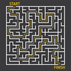 Labyrinth maze game with solution find path Vector Image