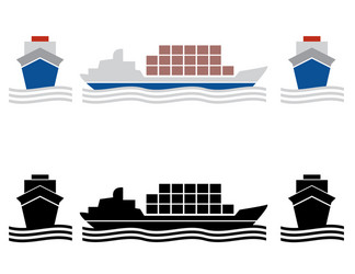 Pirate sailing ship with square rigged masts Vector Image