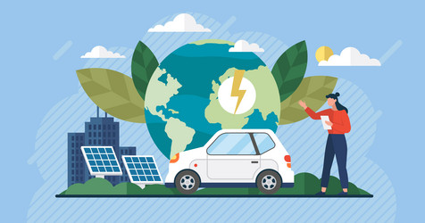 Clean energy renewable green energy sources Vector Image