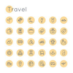 Travel icons set 1 Royalty Free Vector Image - VectorStock