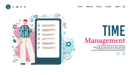 Time management for employee productivity Vector Image