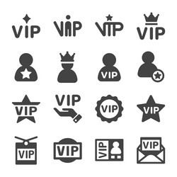 Vip icon isolated on white Royalty Free Vector Image