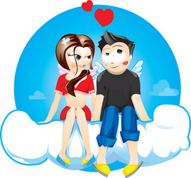 Kiss valentine Royalty Free Vector Image - VectorStock