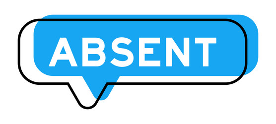 Red color peel sticker label with word absent Vector Image