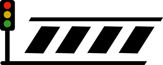 Black set of crosswalk for safety walking across Vector Image