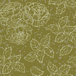 Floral texture with roses and leaves Royalty Free Vector