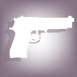 Smoking revolver icon Royalty Free Vector Image