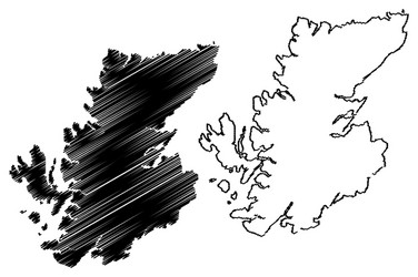 Highland council area map Royalty Free Vector Image