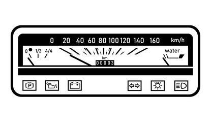 Vehicle instrument cluster warning lamps Vector Image