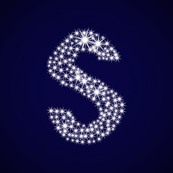 Letter star s Royalty Free Vector Image - VectorStock