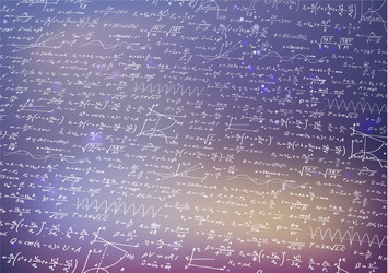 Mathematical formulas abstract blue background Vector Image