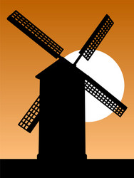 Mill Silhouette Vector Images (over 7,200)