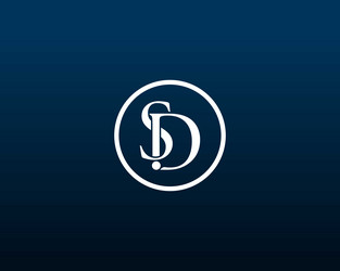 Sd letter logo design icon Royalty Free Vector Image