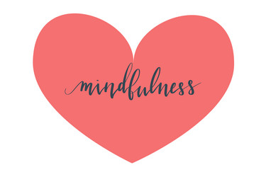 Mindfulness hand written brush lettering Vector Image