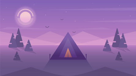 Camping Sunset Vector Images (over 4,200)