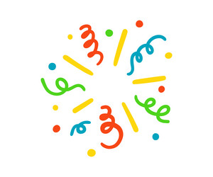 Exploding party popper cracker with colorful Vector Image