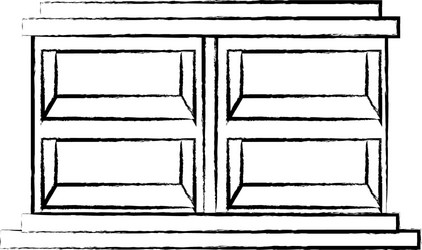 Empty shelves unit icon Royalty Free Vector Image