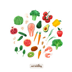 Vegetables healthy diet Royalty Free Vector Image