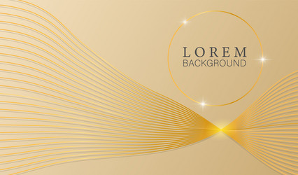 Abstract soft gold background with glow lines Vector Image