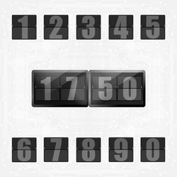 Number set template design Royalty Free Vector Image