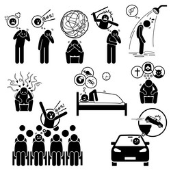 Obsessive compulsive disorder ocd symmetry Vector Image