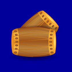 Realistic indian drum Royalty Free Vector Image