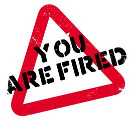 You are fired rubber stamp Royalty Free Vector Image