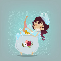Cute Girl Shower Bath Vector Images (over 1,400)