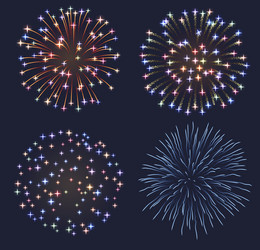 Set of fireworks Royalty Free Vector Image - VectorStock