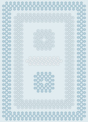Coptic ornament frame border corners Royalty Free Vector