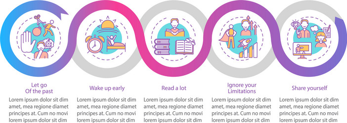 Personal development progress infographic template