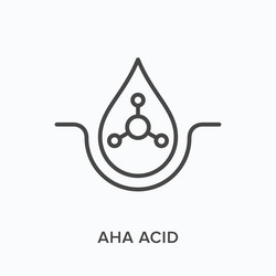 Emollient flat line icon outline Royalty Free Vector Image