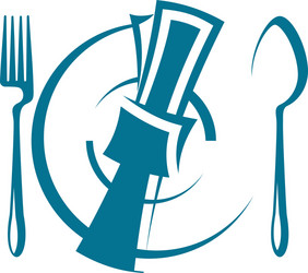 Dinner place setting Royalty Free Vector Image